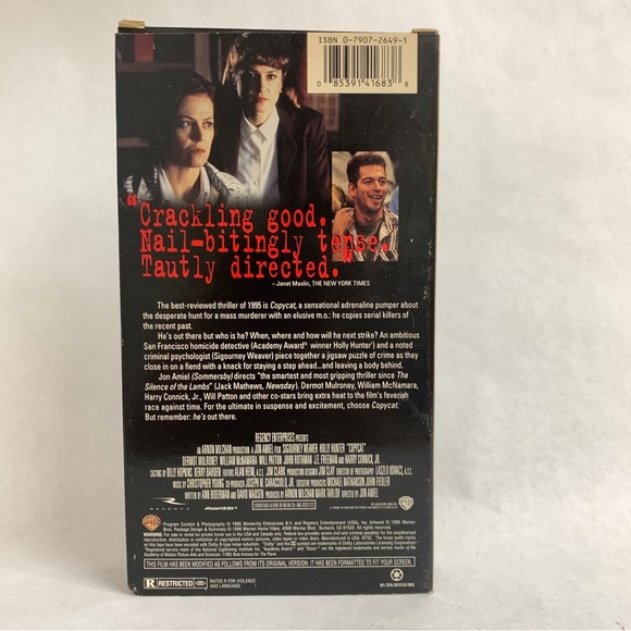 Other | Horror Vhs Psychological Thriller Copycat 1996 Sigourney Weaver ...